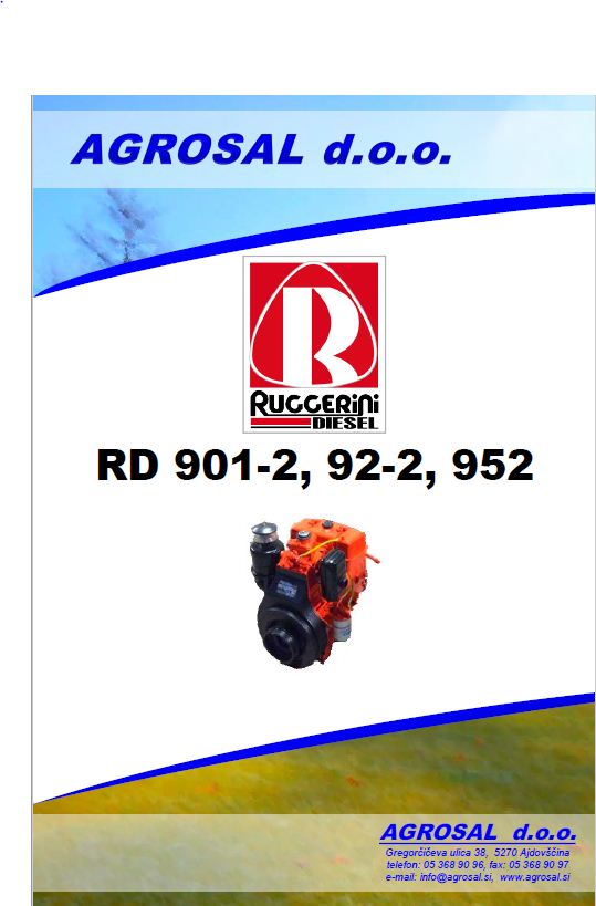 RUGGERINI RD901-2, RD92-2, RD952 | AGROSAL d.o.o.